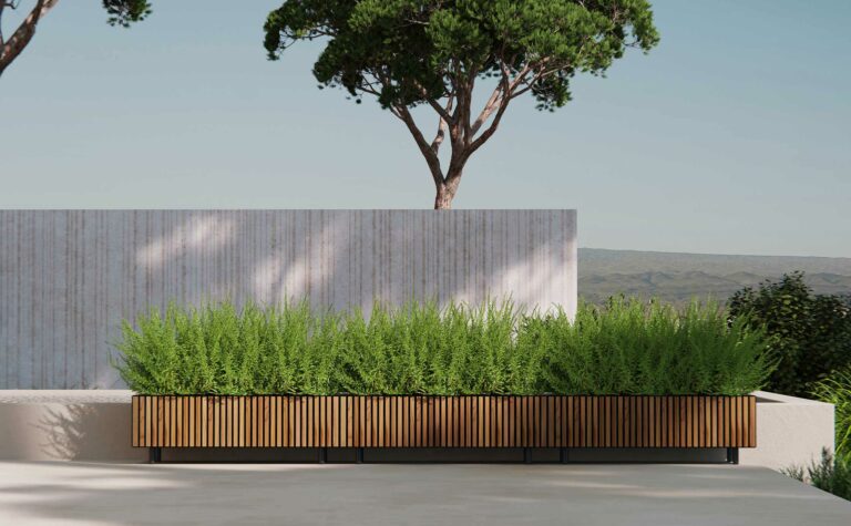 Modular metal planters. Design and versatility