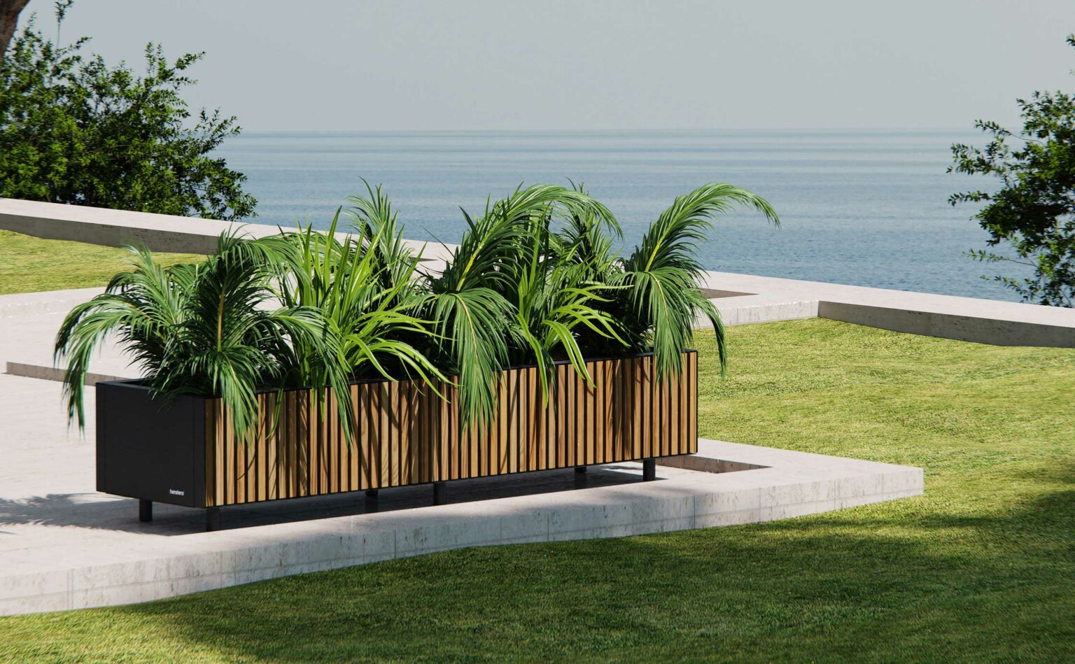 Modular metal planters. Design and versatility